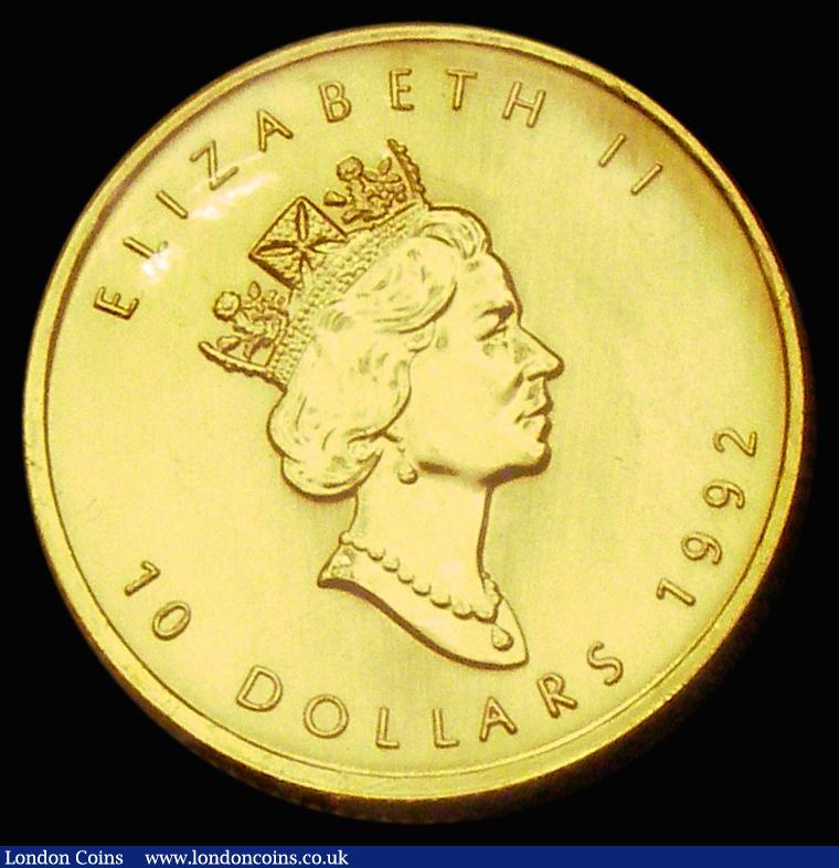 Canada Ten Dollars Gold 1992 One Quarter Ounce of .999 Gold, KM#193 ...